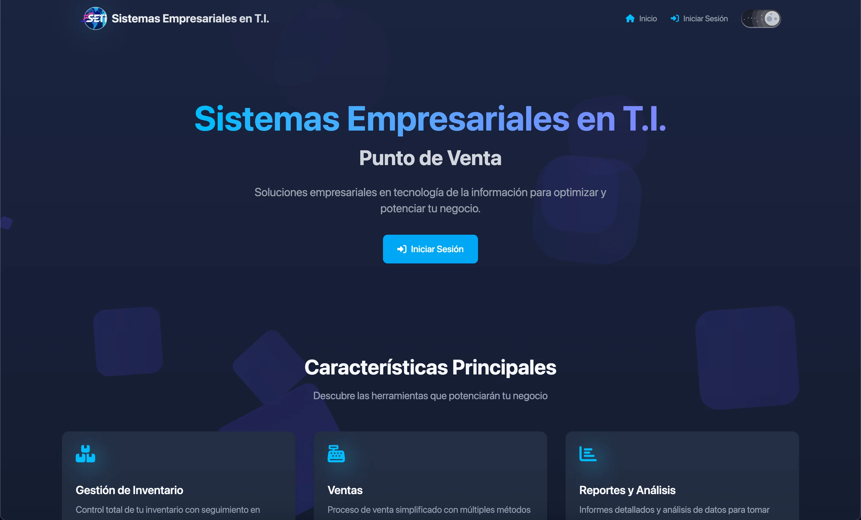 Sistema de punto de venta (POS) para la empresa de Sistemas Empresariales en T.I.